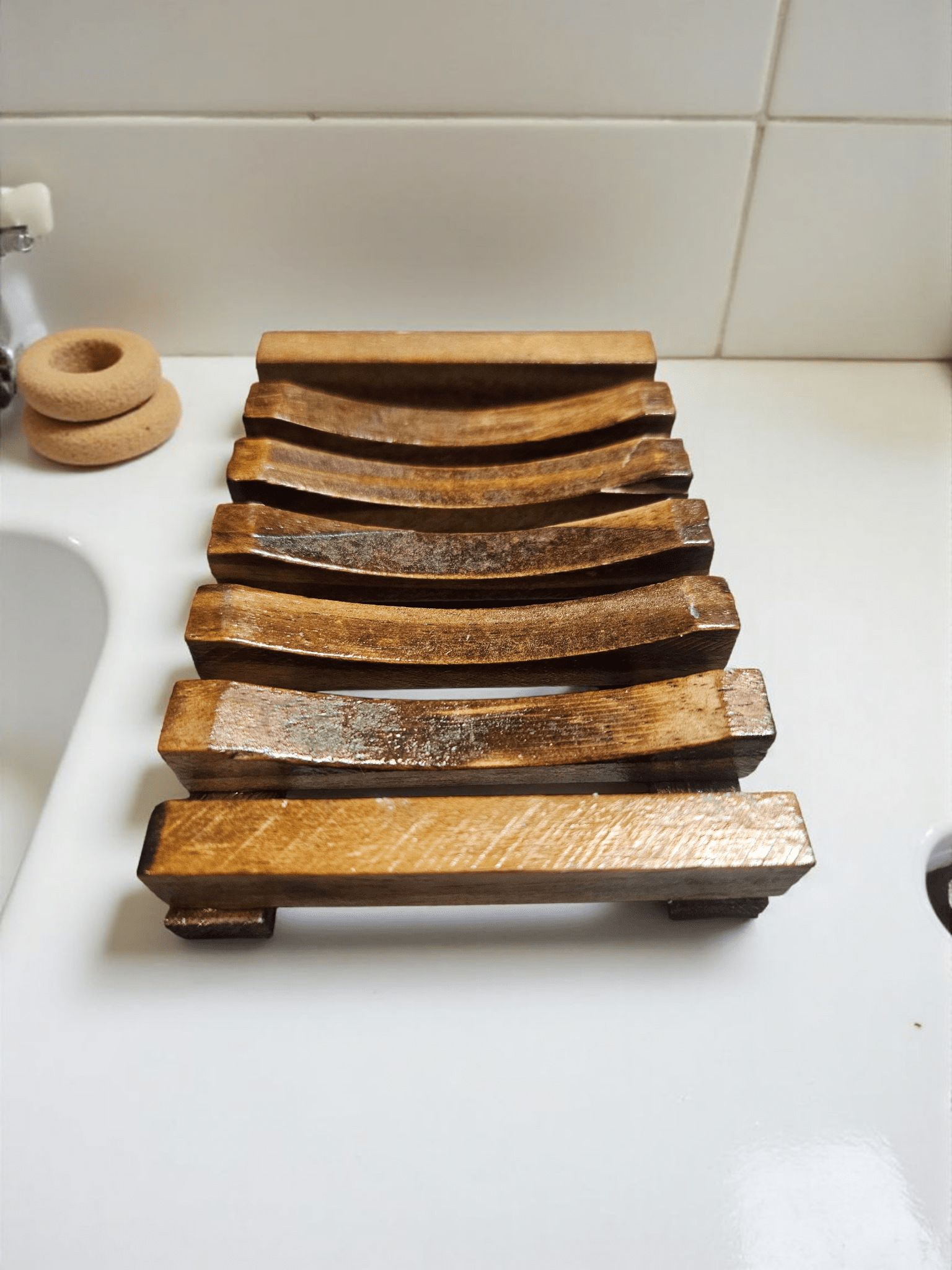 Wooden Curved Soap Savers — Draining Soap Dish – A&Creations LLC